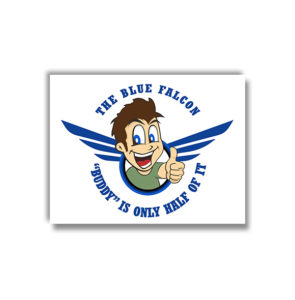 Blue Falcon… 3″ x 4″ Decal | GOAM Swag Shop
